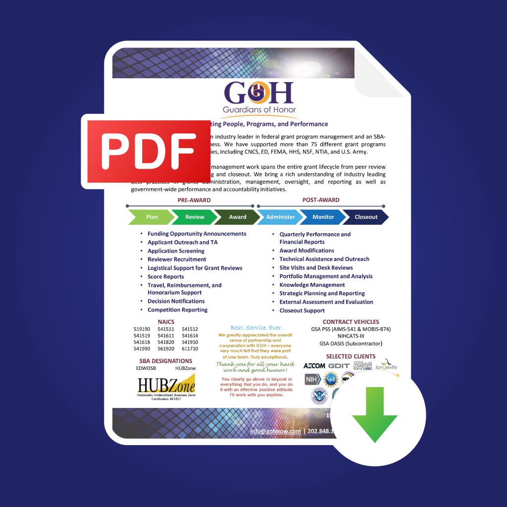 Grants Management – Guardians of Honor